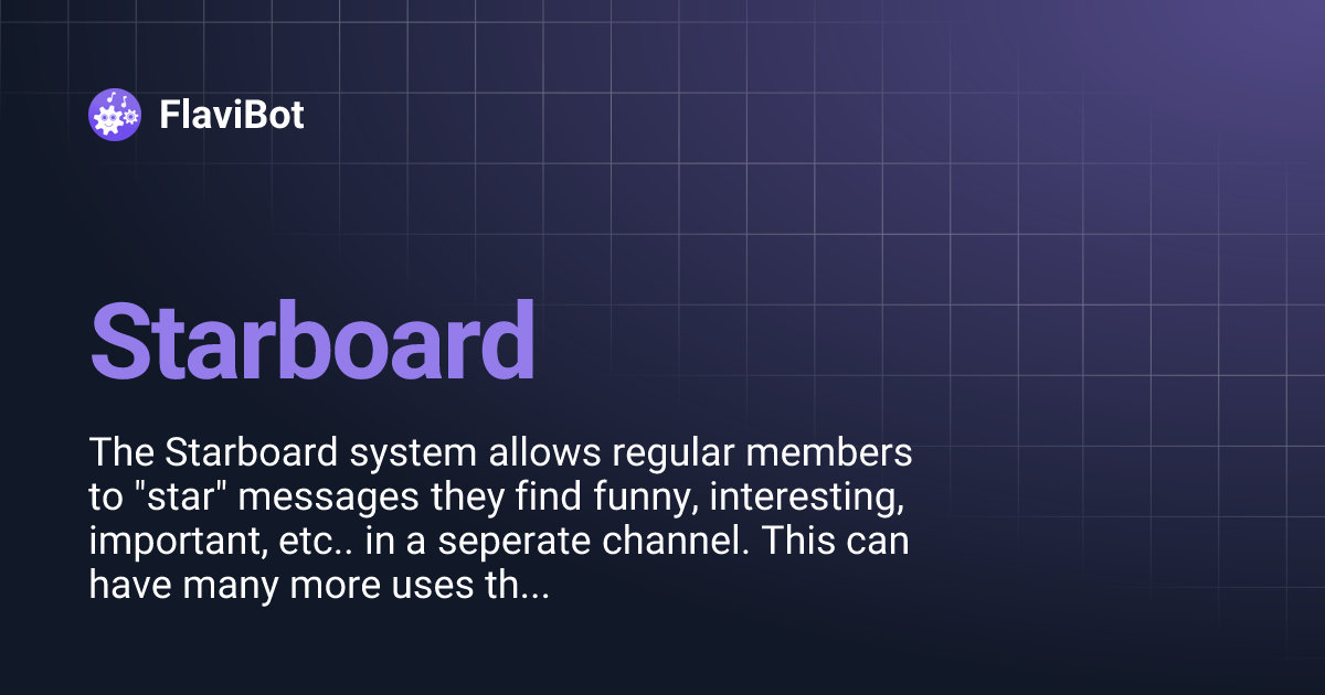 Starboard | FlaviBot